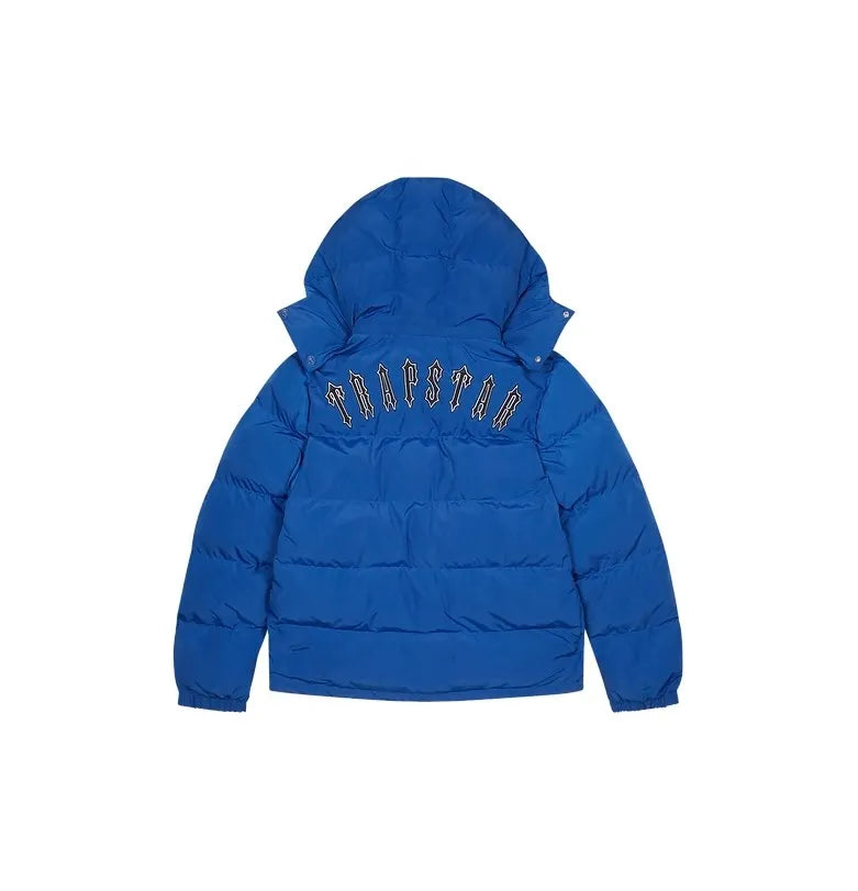 Trapstar Irongate Detachable Hooded Puffer Jacket Dazzling Blue (TRAP ...